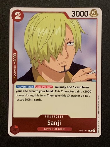 Sanji | OP01-013 R | Red | Romance Dawn | One Piece TCG in Portugal at ...