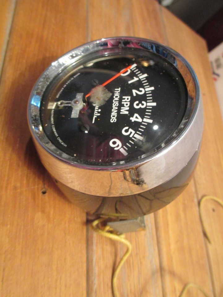 vintage airguide 6,000 rpm tachometer mod 1024 BGF hot rod Gauge Gage ...