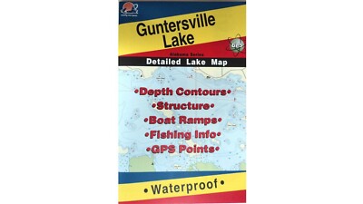 Lake Guntersville, Alabama Waterproof Map (Fishing Hot Spots) GPS ...