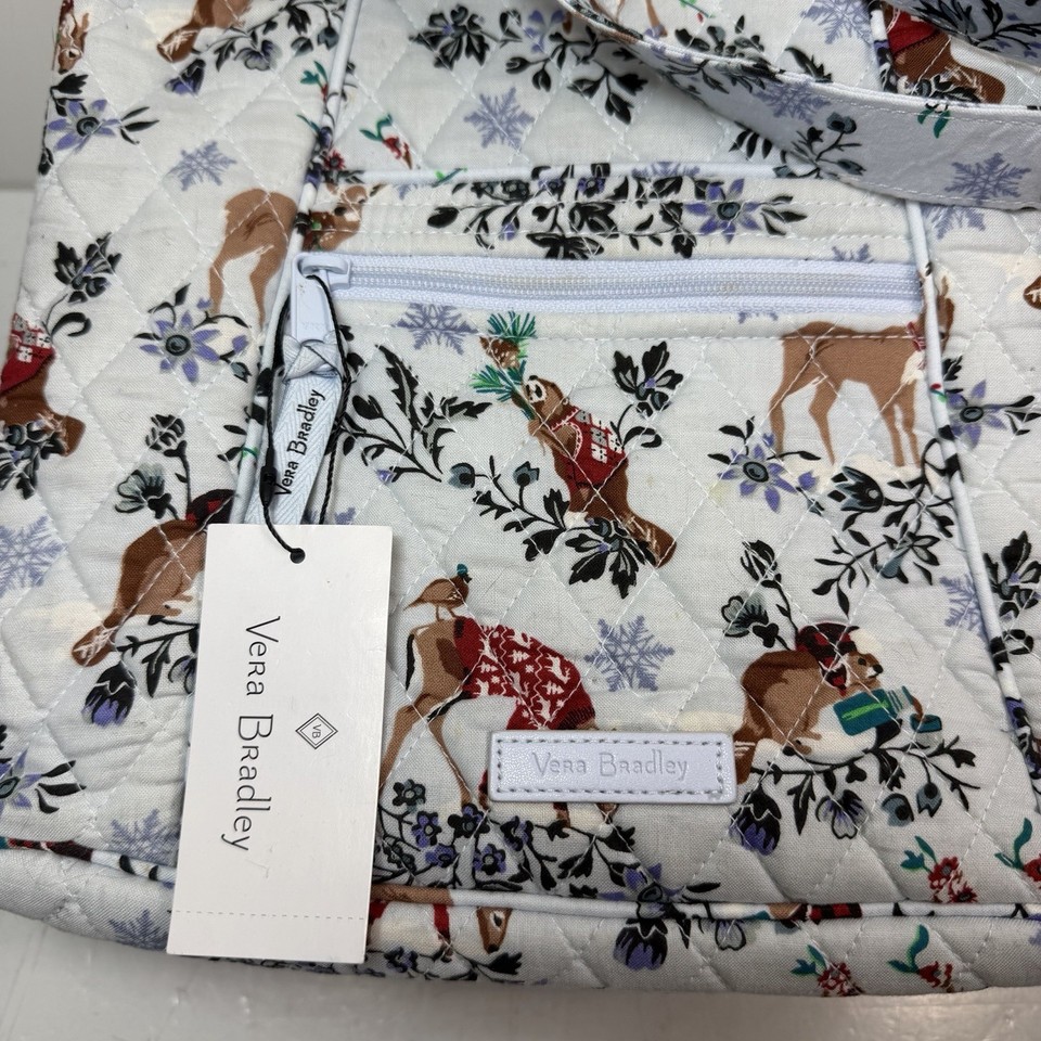 NWT Vera Bradley Merry Mischief Snow Day Christmas Reindeer Adjustable ...