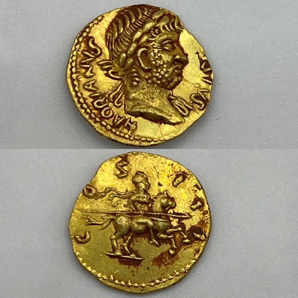 Ancient Roman Aureus Hadria coin 20K Solid gold Coin very Rare | eBay