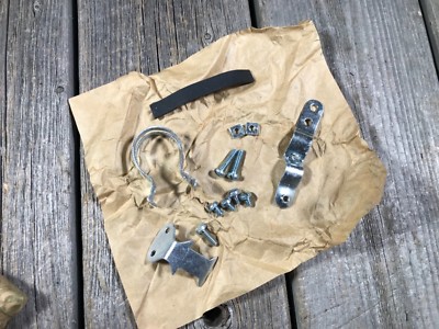 Vintage Antique Bike Bicycle Chain Guard Clamp Kit Brackets Chainguard ...