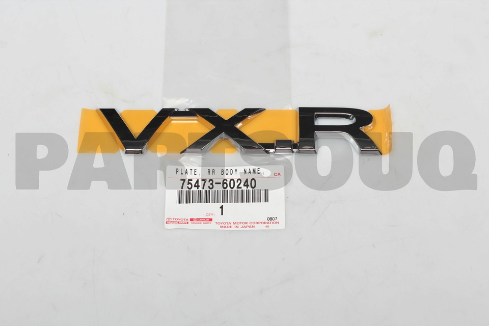 7547360240 Genuine Toyota PLATE, REAR BODY NAME, NO.3 75473-60240 | eBay