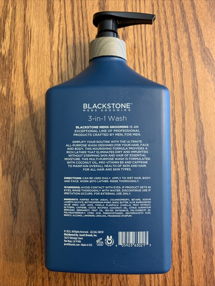 BLACKSTONE Mens Grooming 3-in-1 Sea & Surf WASH (Hair/Face/Body) 32 fl ...