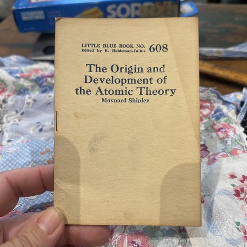 LITTLE BLUE BOOK 608 Origin and development of atomic theory circa 1925 ...