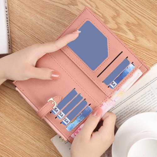 Women Money Bag Case Luxury Faux Leather Women's Wallet with Snap ...