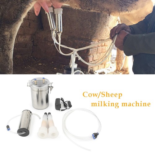 Fit Farm Cow Sheep Goat EU Plug 2L Portable Electric Milking Machine ...