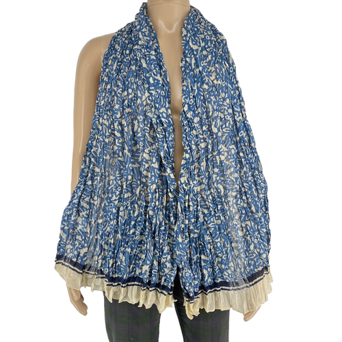PART TWO Blue Printed Scarf Shawl | eBay Australia