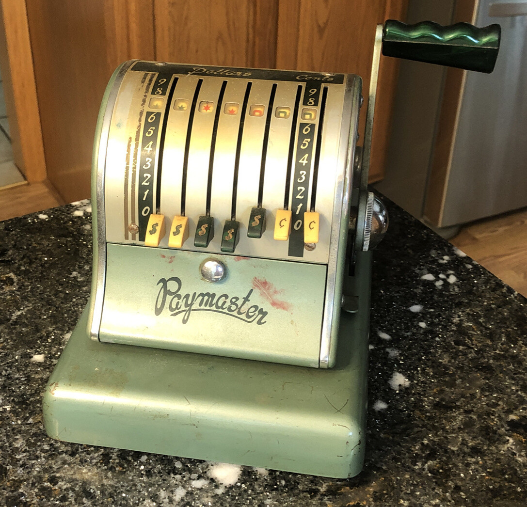Paymaster Series 600 7- Column Check Writer Embosser Printer vtg Made ...