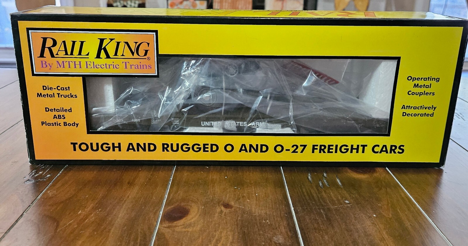 MTH RAIL KING US ARMY FLATCAT 30-76771 WITH 105MM HOWITZER NEW IN BOX ...