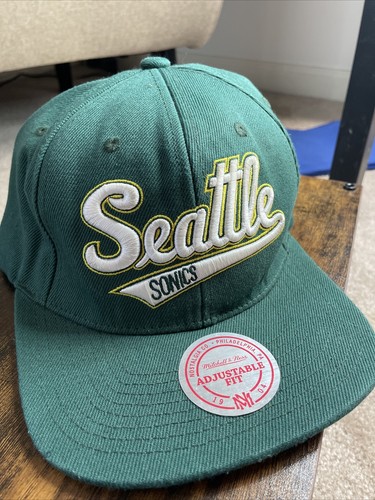 Seattle Sonics Mitchell & Ness Retro Snapback Hat Cap hardwood classic ...