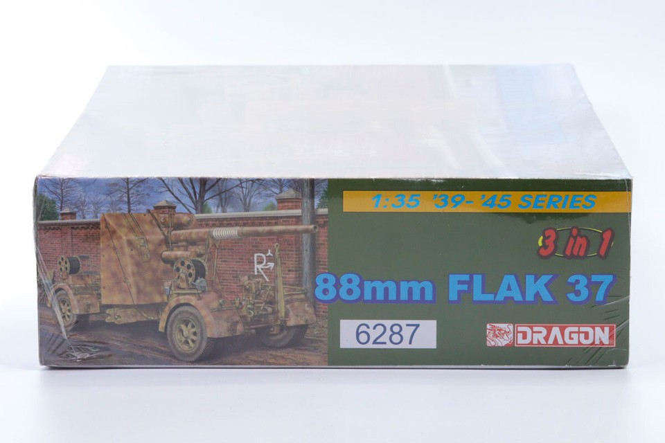 88mm Flak 37 Model Kit Dragon 1:35 6287 3 in 1 German Anti-Aircraft Gun ...