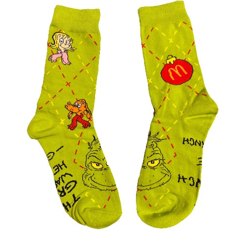 McDonald’s Grinch Meal Socks Limited Edition GREEN Socks 2025 Opened ...