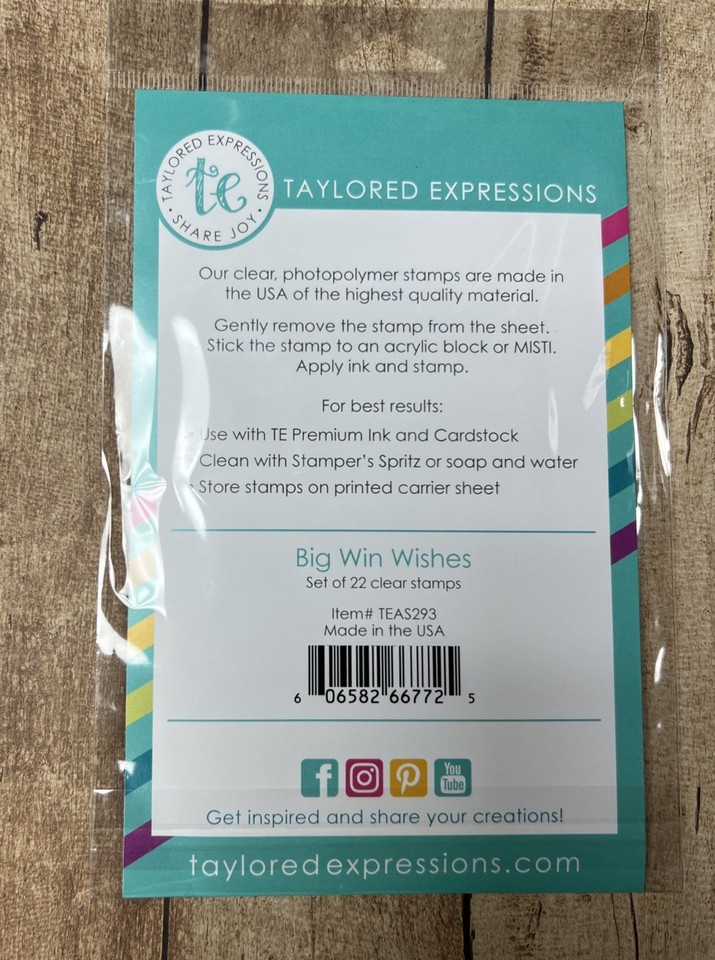 Taylored Expressions Hit The Jackpot Combo and Big Wishes Stamp Set ...
