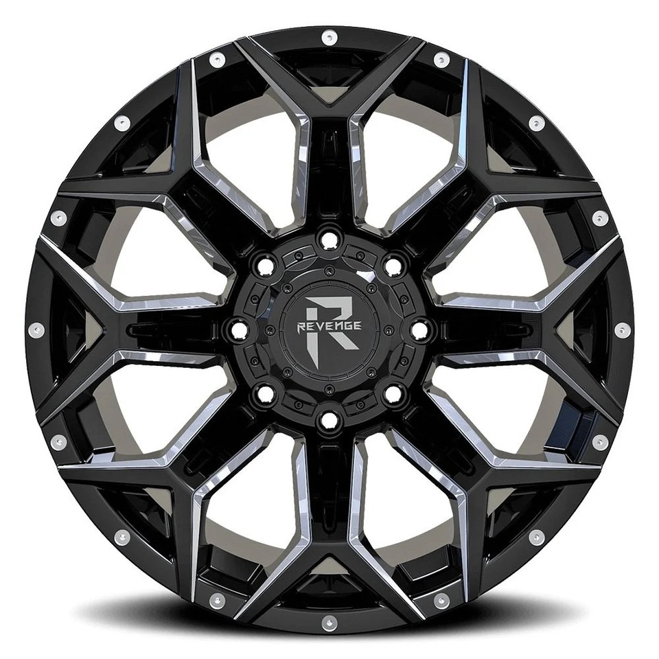 REVENGE RV-202 Wheel 20x10 (-19, 8x180, 125.2) Black Single Rim | eBay