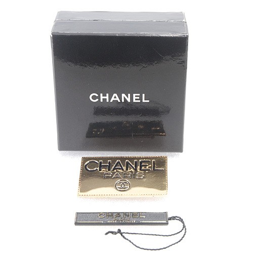CHANEL Gold GP CHANE Logo Plate Brooch (15287) | eBay UK