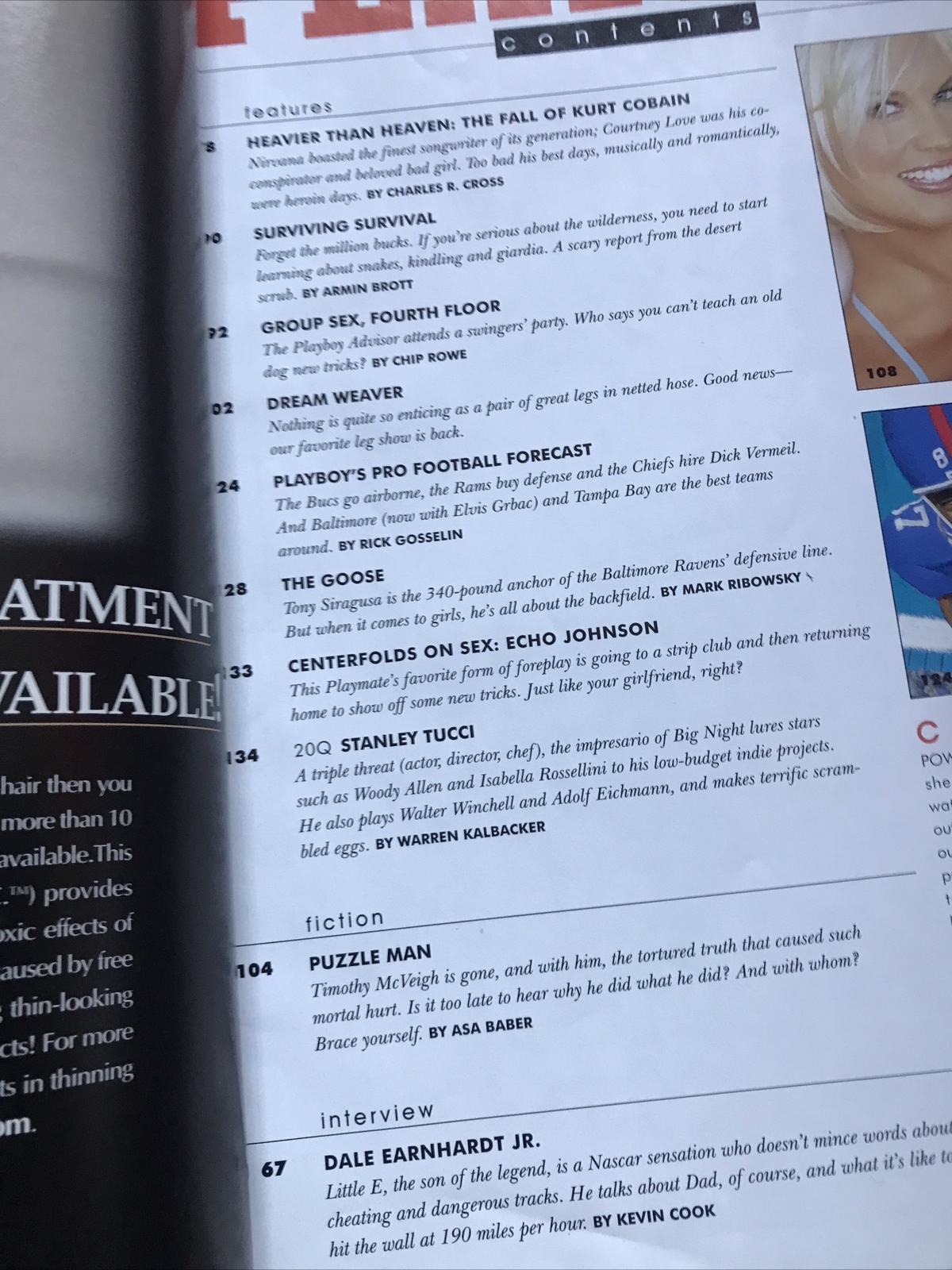 Playboy September 2001-Jerri Manthey-Dalene Kurtis-Dale Earnhardt Jr ...