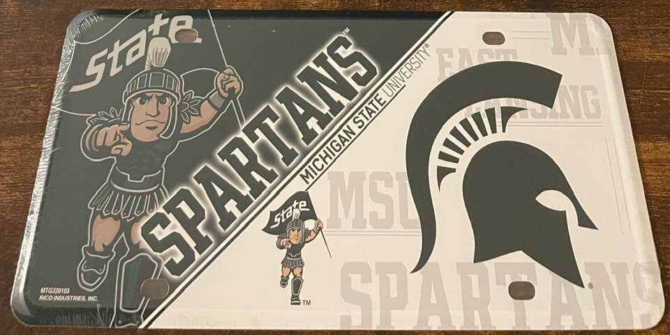 Michigan State University Spartans Booster License Plate MSU | eBay