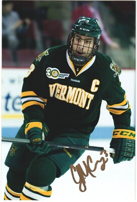 Chris McCarthy Autographed 4x6 Color Photo Vermont Catamounts # Team ...