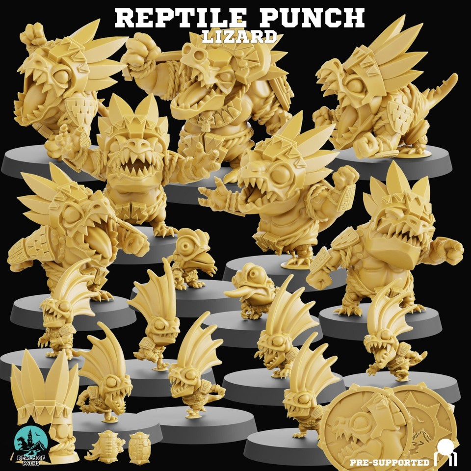 Reptile Punch Lizard Team | Fantasy Footy | Realm of Paths | 2020 scale ...