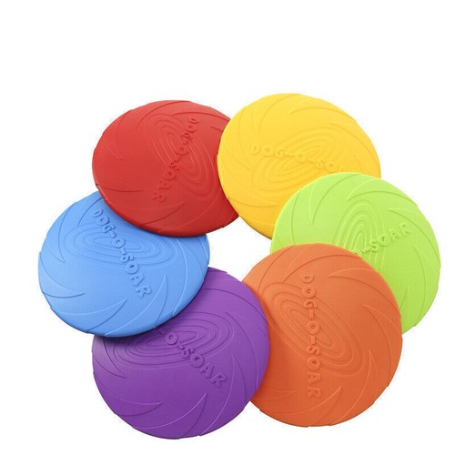 3 x NATURAL RUBBER FRISBEE 18 cm, DOG FRISBEE, DISC, FLOATABLE SWIFT ...