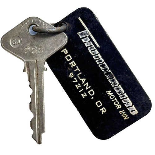 Vintage 1960s Thunderbird Motor Inn Hotel Motel Room 268 Fob & Key ...