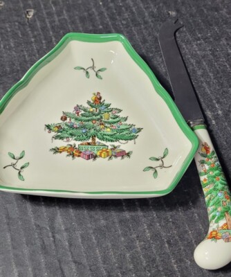 Spode England Christmas Tree Shaped Candy Nut, Mint cheese Dish S3324 H ...