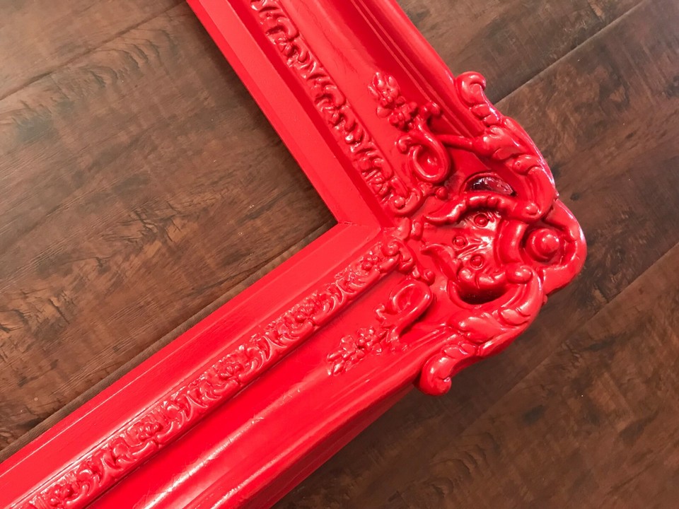 20x24 Original Red Picture Frame Art Print Poster Painting Wall Decor ...