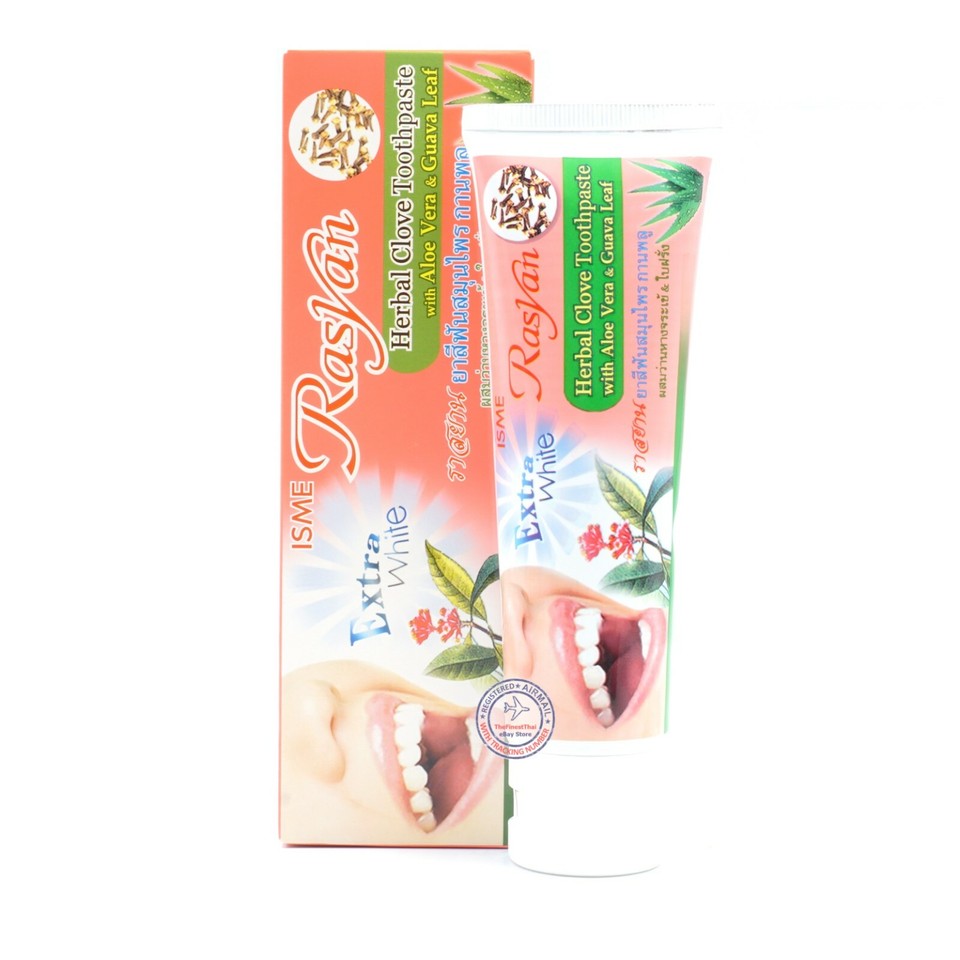 ISME RASYAN Herbal Clove Toothpaste w Aloe Vera & Guava Leaf 100g x 6 ...