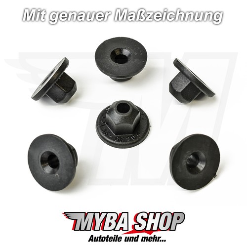 5x KUNSTSTOFFMUTTER AUDI BMW VW KUNSTSTOFF MUTTER RADHAUSSCHALE ...