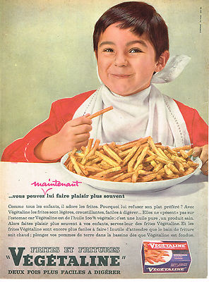 PUBLICITE ADVERTISING 124 1962 VEGETALINE frites faciles à digérer | eBay