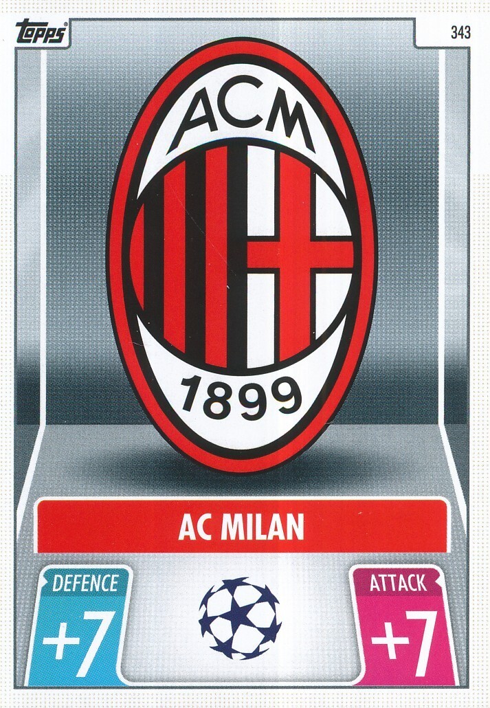 343 AC.MILAN - BADGE ECUSSON - ITALIA CARD TOPPS CHAMPIONS LEAGUE 2022 ...