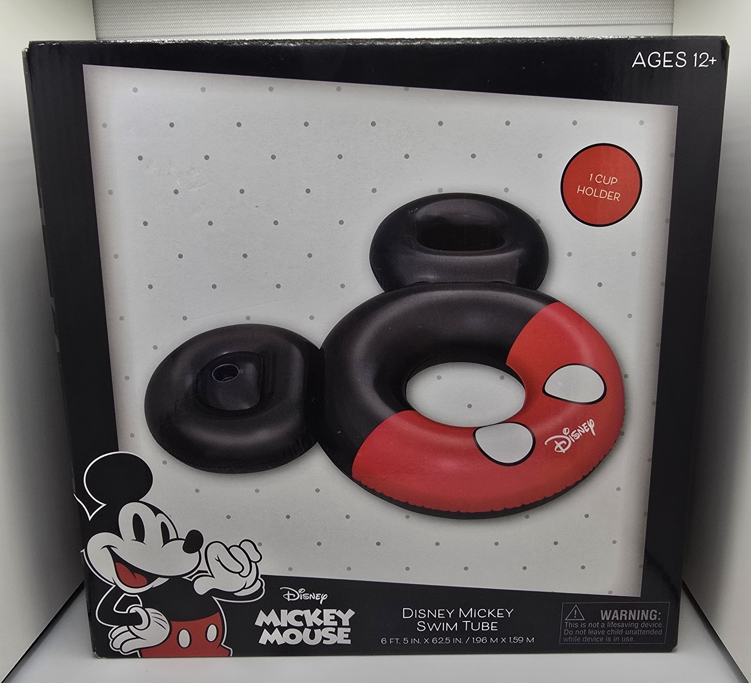 Disney Mickey Mouse Swim Tube 1 Cup Holder 220 LB Capacity 3 Air ...