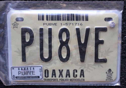 2014 Oaxaca Mexico Motorcycle License Plate | eBay