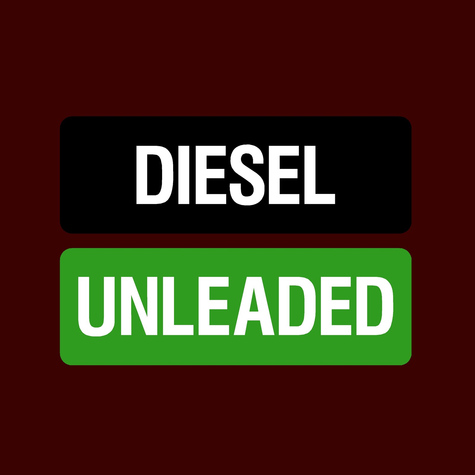 Fuel Reminder - Diesel & Unleaded Sticker / Sign - 75mm x 25mm - Car ...