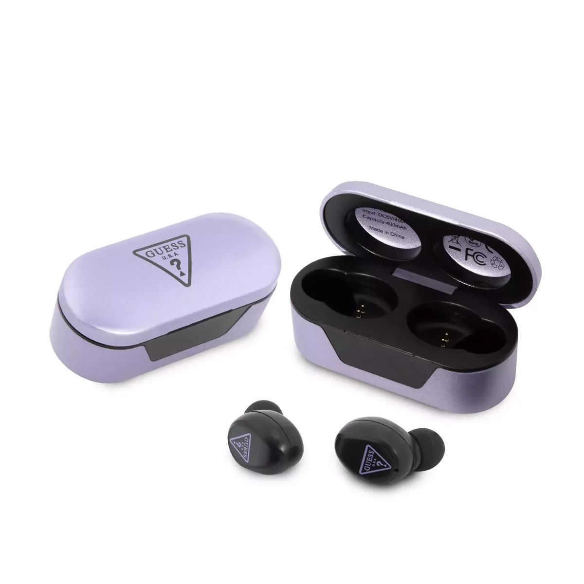 Earphones With Triangle Logo 548 By Wearing Earphones Ear Stock
