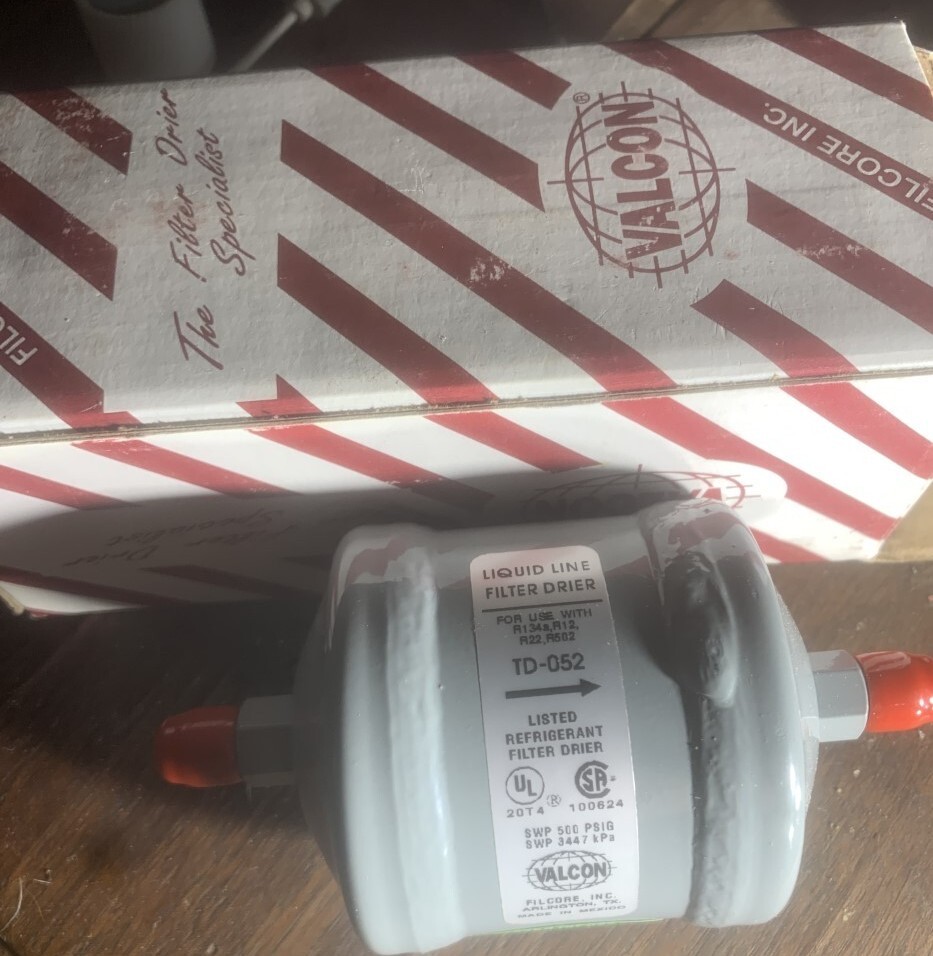Valcon Liquid Line Filter Drier (solid Core) TD-052 1/4"SAE Flare | eBay