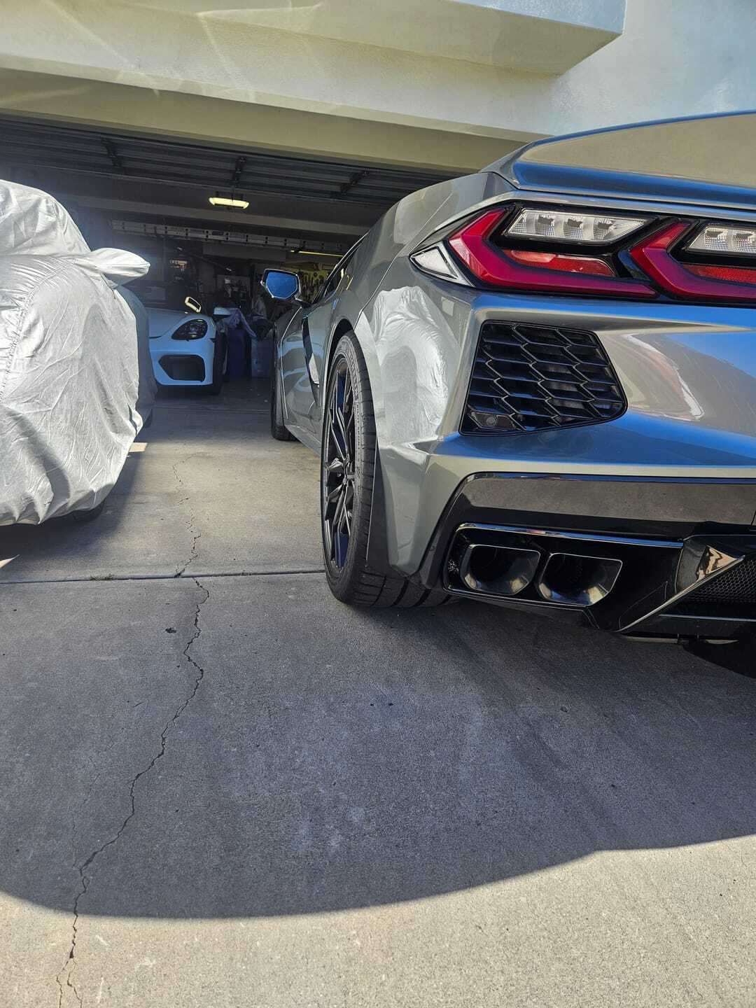 CARBON FLASH LOOK Splash Guards Mud Flaps For Corvette C8 2020-2025 OEM ...