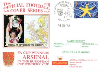 Dawn First Day Cover xx ARSENAL v ODENSE BK 29.9.1993 | eBay UK