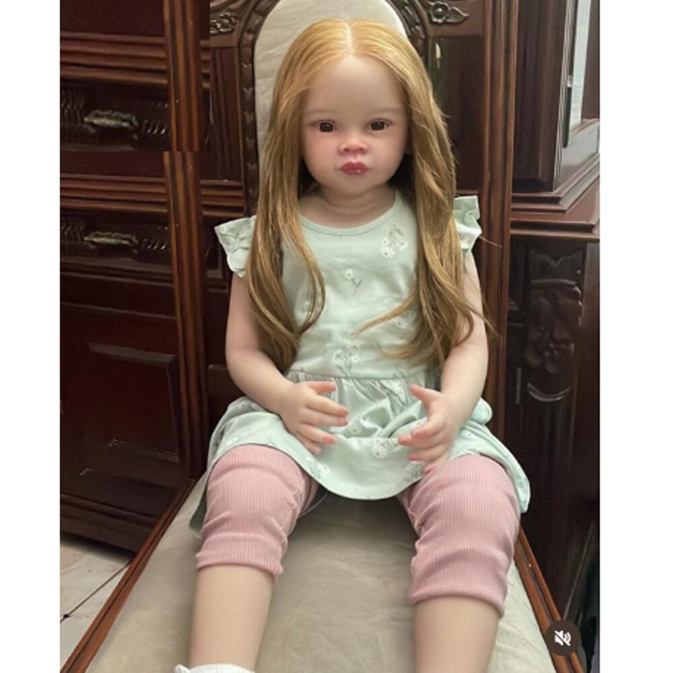 30inch Reborn Baby Girl Doll Meili Finished with Long Yellow Hair Gift ...