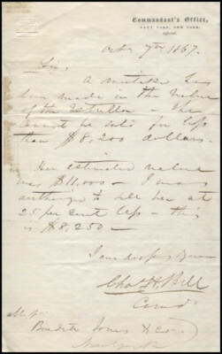 CHARLES H. BELL - AUTOGRAPH LETTER SIGNED 10/07/1867 | eBay