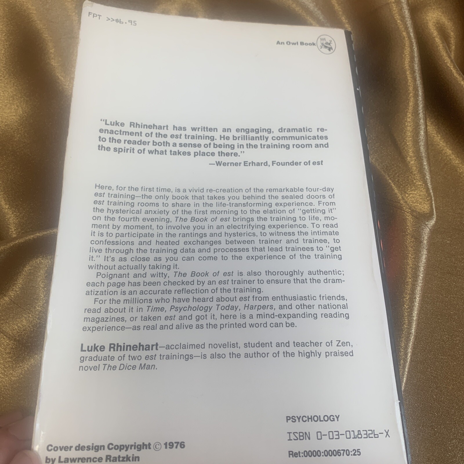 The Book of Est Luke Rhinehart Erhard Seminars Psychology New Age ...