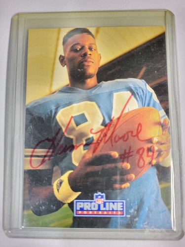 1991 Proline Portraits #281 Herman Moore ....autograph...Detroit Lions ...