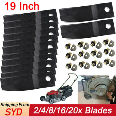 19" Inch Lawn Mower Blades & Bolts Kit for Honda HRU196 HRU197 HRU19D ...