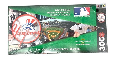 New York Yankees MLB Baseball TDC 300 Piece Pennant Shaped Jigsaw ...