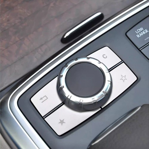 4x Car Center Console Multimedia Buttons Cover For Mercedes Benz ML GL ...