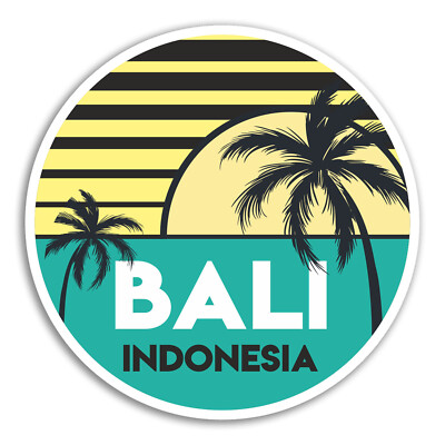 2 x 10cm Bali Vinyl Stickers - Indonesia Travel Sticker Laptop Luggage ...