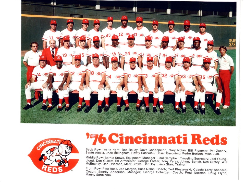 CINCINNATI REDS 8X10 TEAM PHOTOS LOT OF 4 1973 1974 1975 1976 BIG RED ...