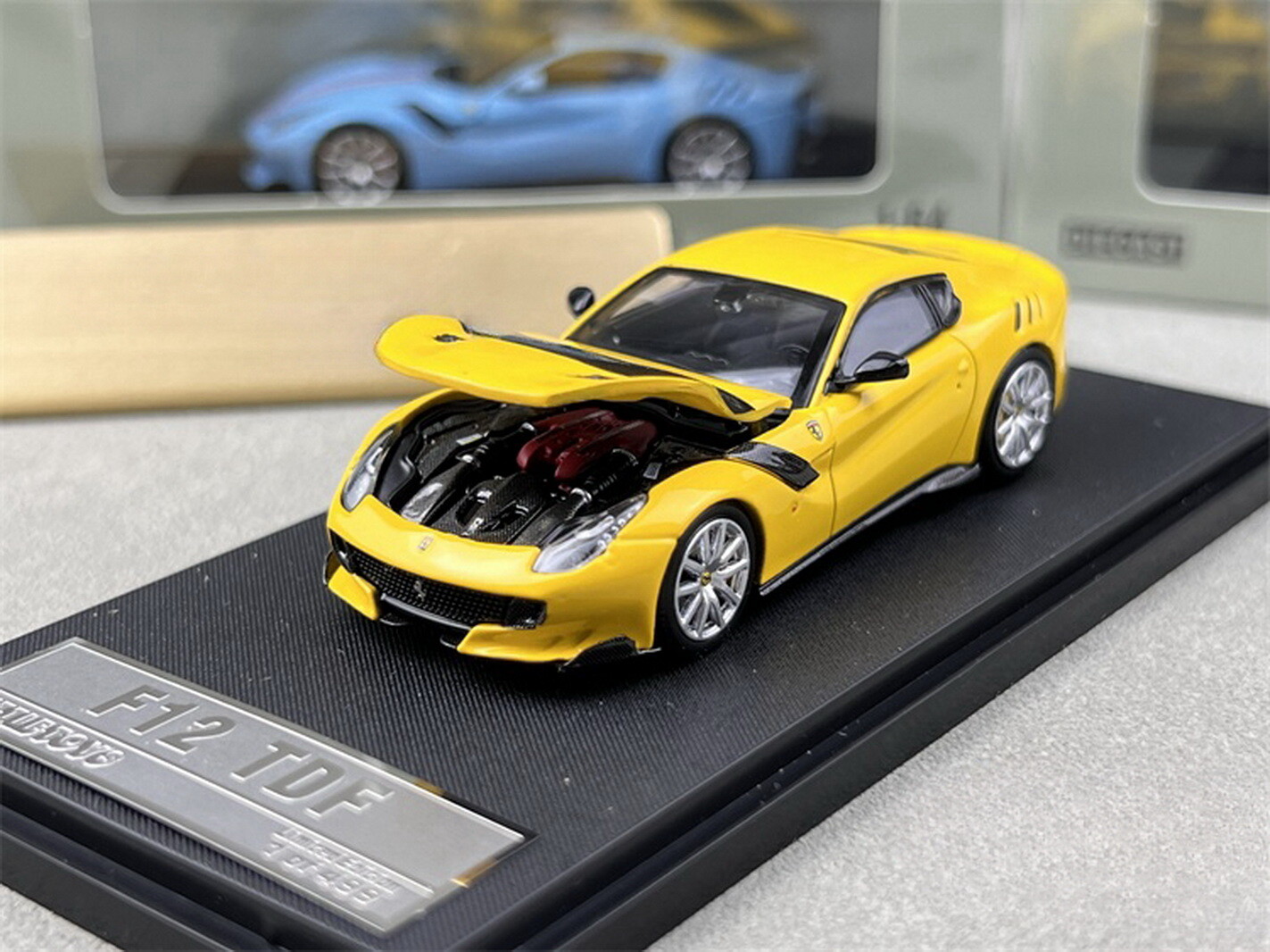 Little Toy 1/64 Scale Ferrari F12 TDF Yellow Diecast Car Model Toy Gift ...
