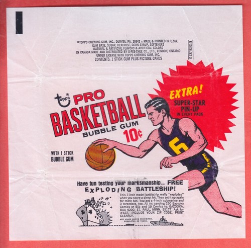 1969 TOPPS BASKETBALL WAX WRAPPER NM/MT NO TEARS, NO HOLES | eBay